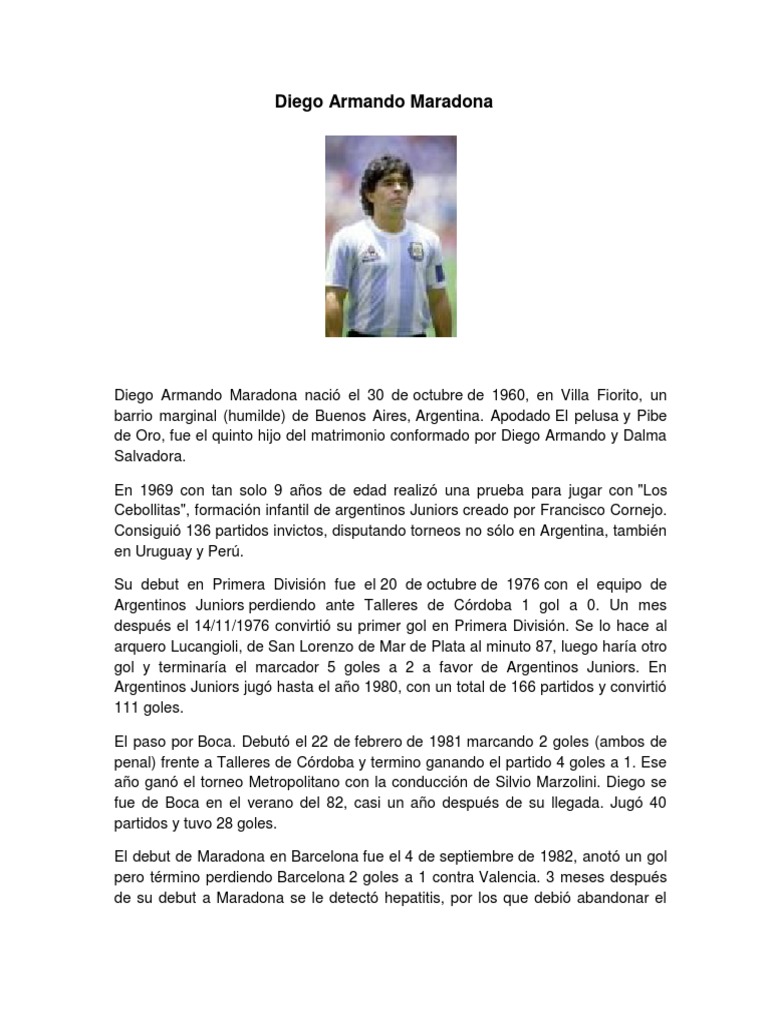 Diego Armando Maradona | PDF | Diego Maradona | FC Barcelona