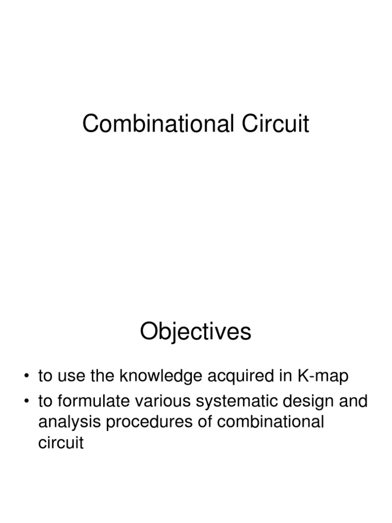 Combinational Circuit | PDF | Subtraction | Logic Gate