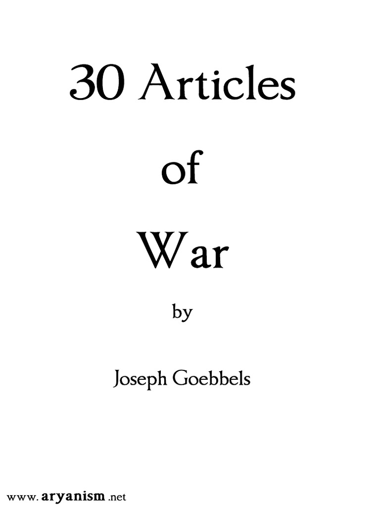 30 Articles of War | PDF | Politics | Law