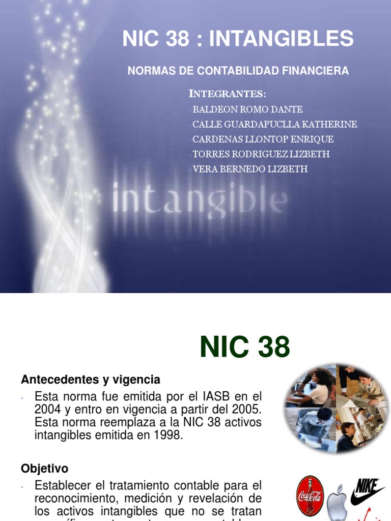 Nic 38 | PDF | Activo intangible | Amortización (Negocio)