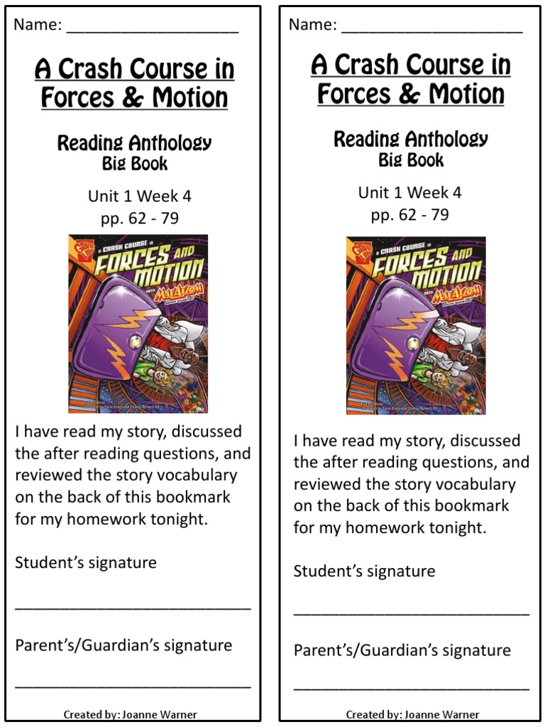 Crash Course: Forces & Motion Guide | PDF | Mass | Inertia