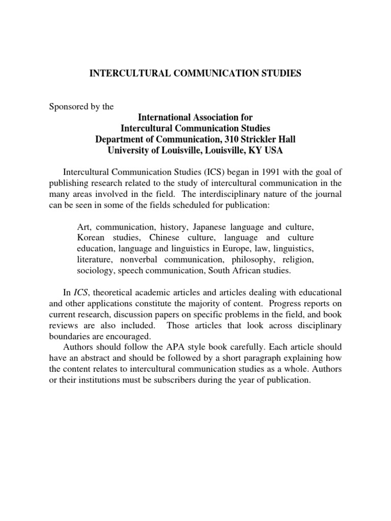 5 Intercultural Communication | PDF | New Media | Mass Media