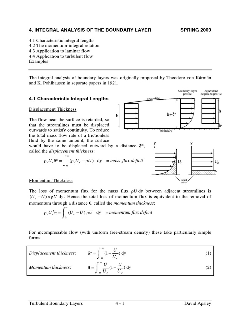 Integral Analysis of The Boundary Layer | Download Free PDF | Boundary Layer | Turbulence
