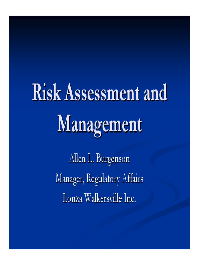 Risk Assessment and Management | PDF | Risk Management | Hazard ...