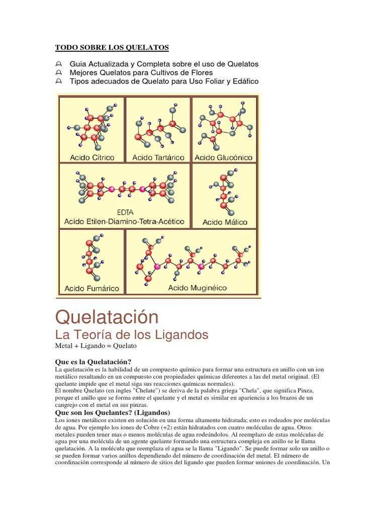 Teoria de Los Ligandos | Quelación | Ligando