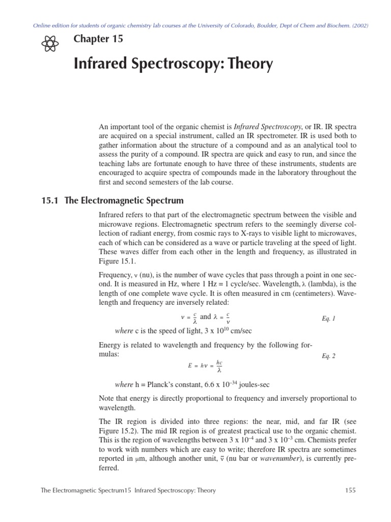 IRtheory For Students | PDF | Infrared Spectroscopy | Infrared