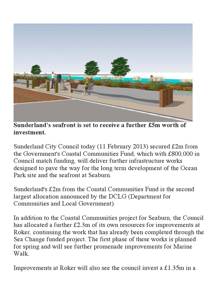 Sunderland's Seafront Is Set To Receive A Further 5m Worth of ...