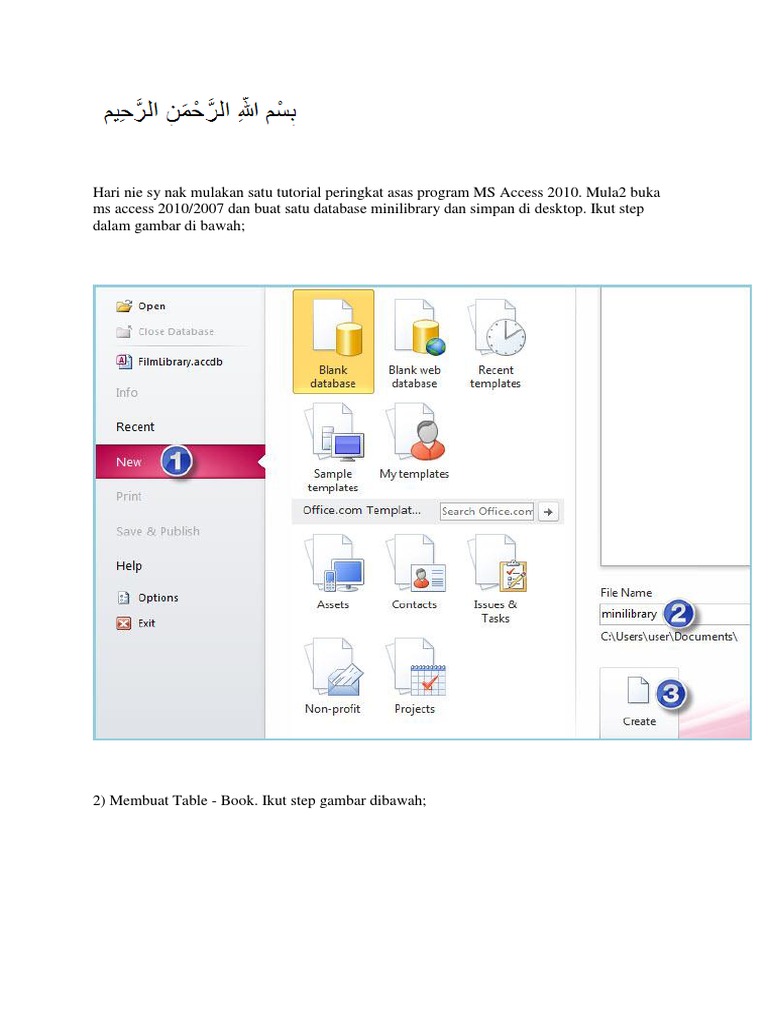 Asas MS Access 2010 | PDF