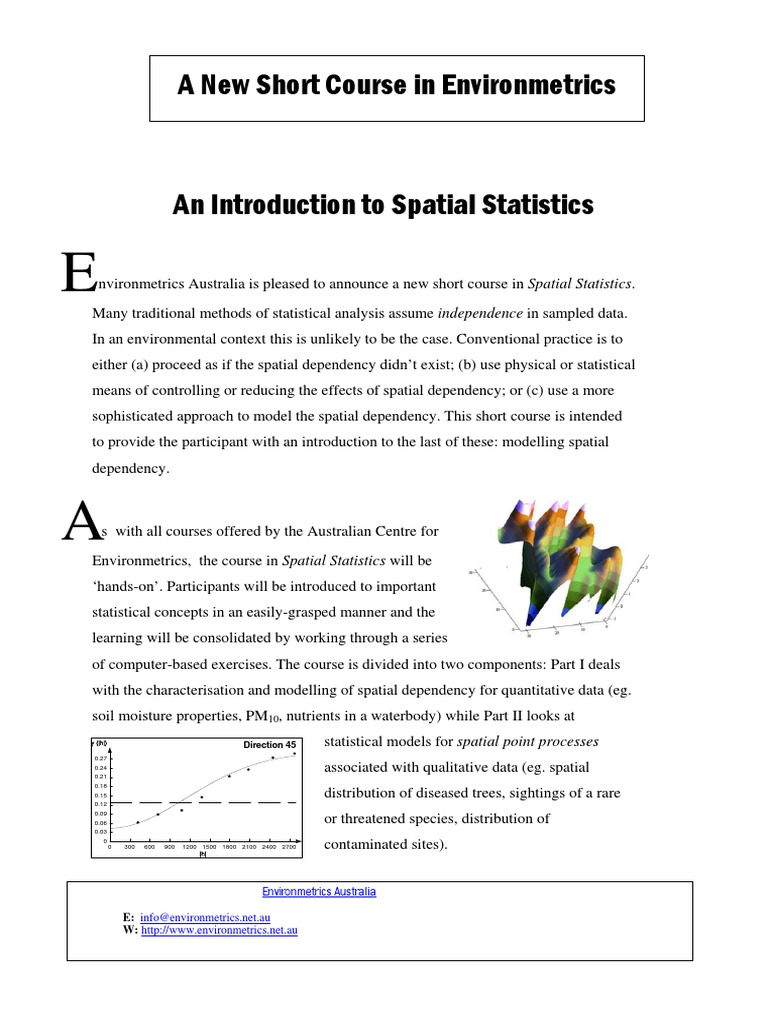 An Introduction To Spatial Statistics-EA | PDF