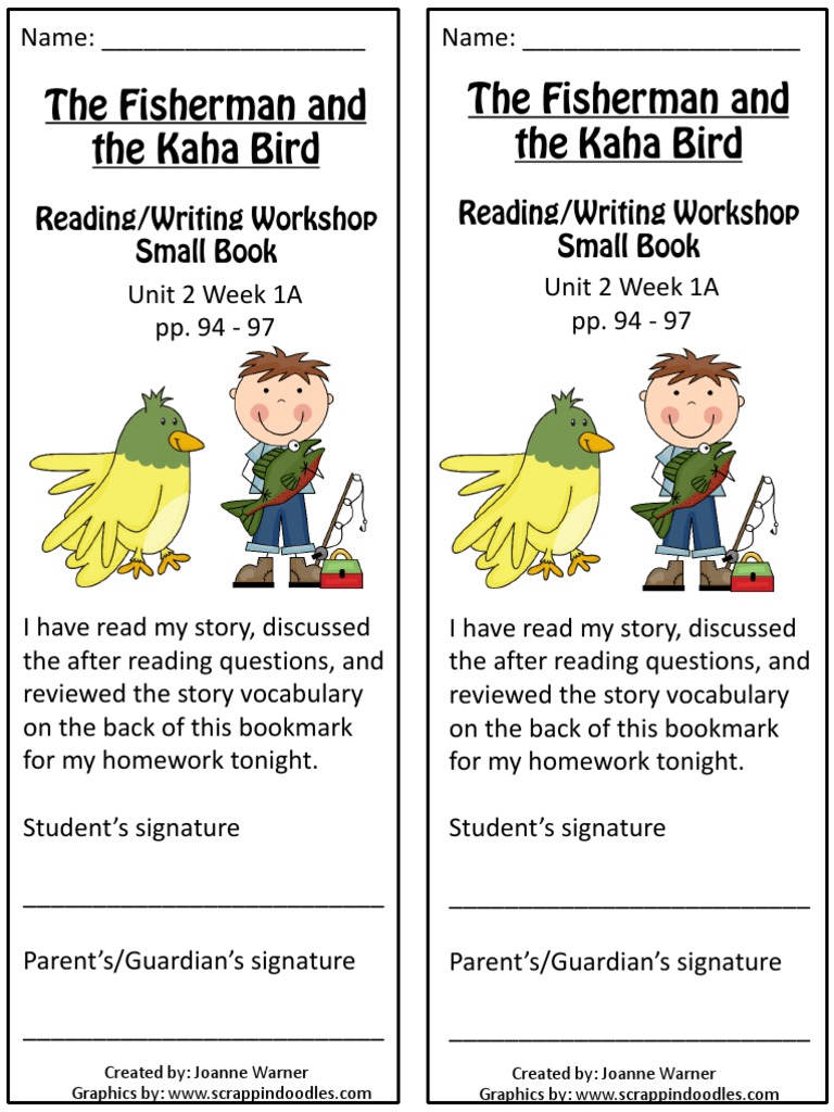2 1a Bookmark The Fisherman The Kaha Bird | PDF | Vocabulary ...