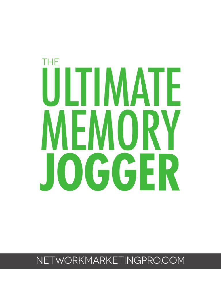 Memory Jogger Prospect Building Workbook - GoPro | Multi Level ...