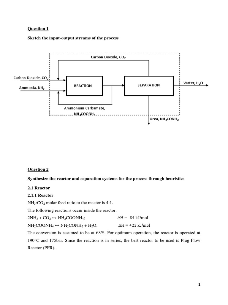 Urea Synthesis | PDF | Ammonia | Urea