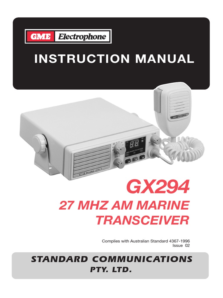 GME Electrophone CX294 GX294 CB Radio Im | PDF | Electrical Connector ...