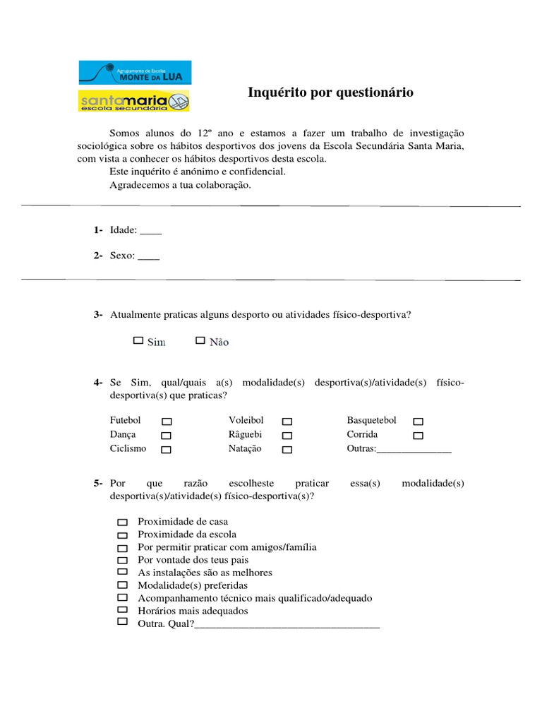 Inquérito Por Questionário | PDF
