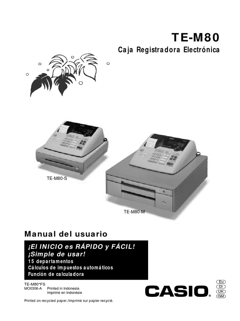 Te-M80 Es | PDF | Impresora (Computación) | Publicación