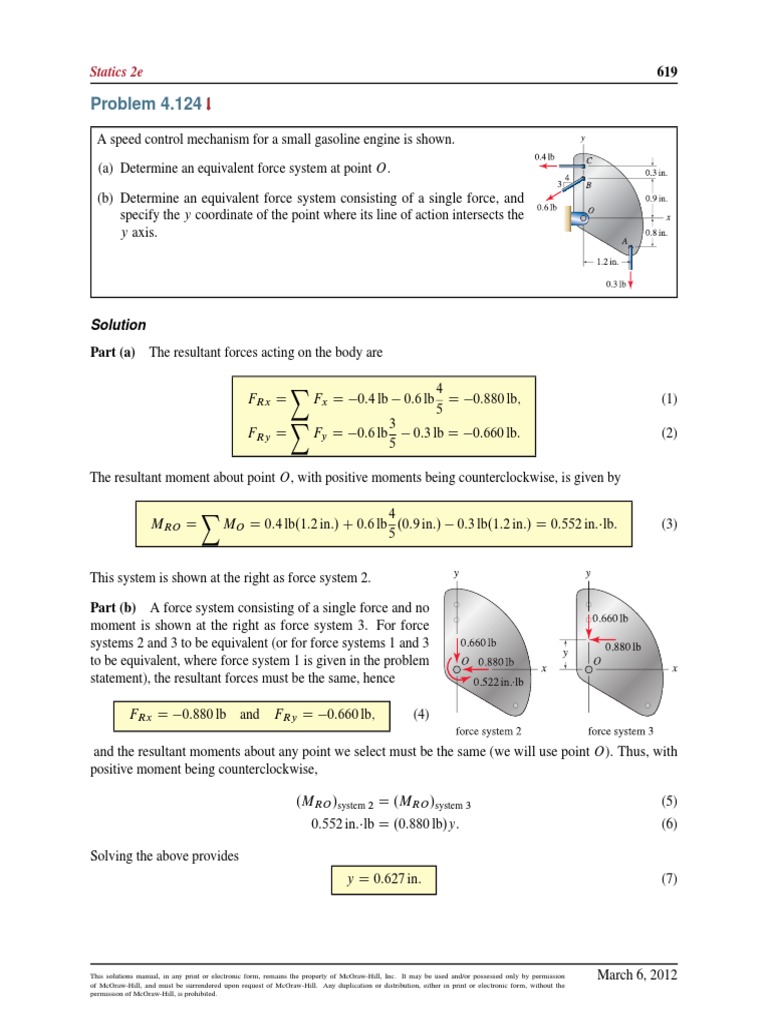 Statics Review Problems | PDF | Physics | Geometry