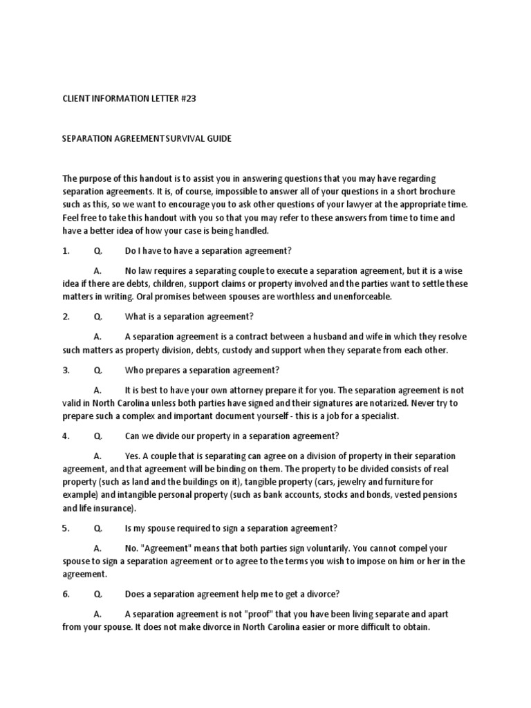 Separation Agreement | Download Free PDF | Alimony | Pension