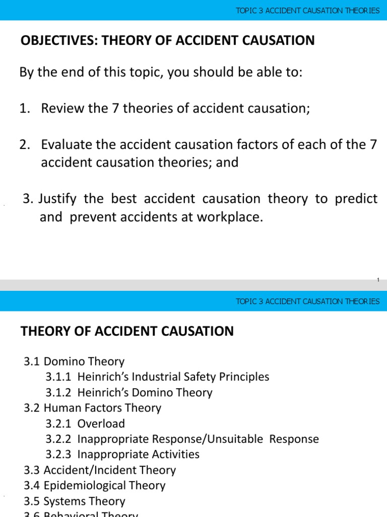 Accident Causations Safety Theories | PDF | Causality | Occupational ...