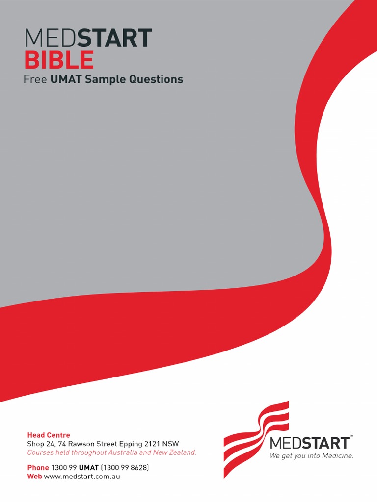 MedStart UMAT Sample and Practice Questions | PDF | Glycogen | Insulin