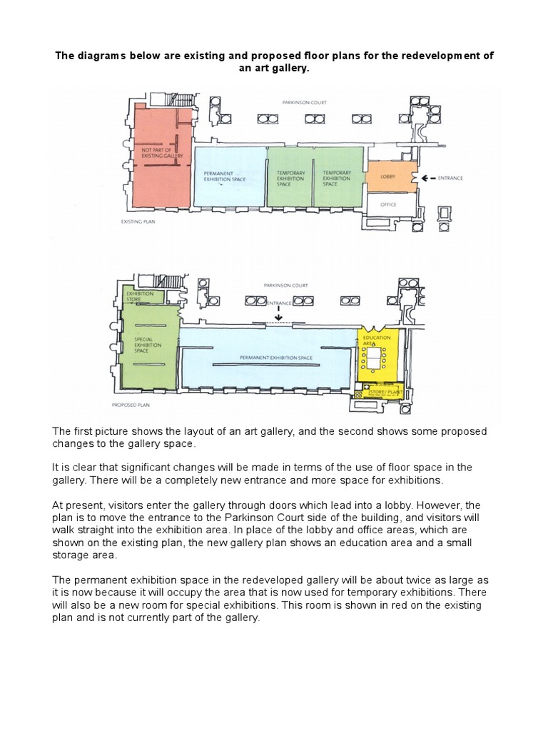 The Diagrams Below Are Existing and Proposed Floor Plans For The ...