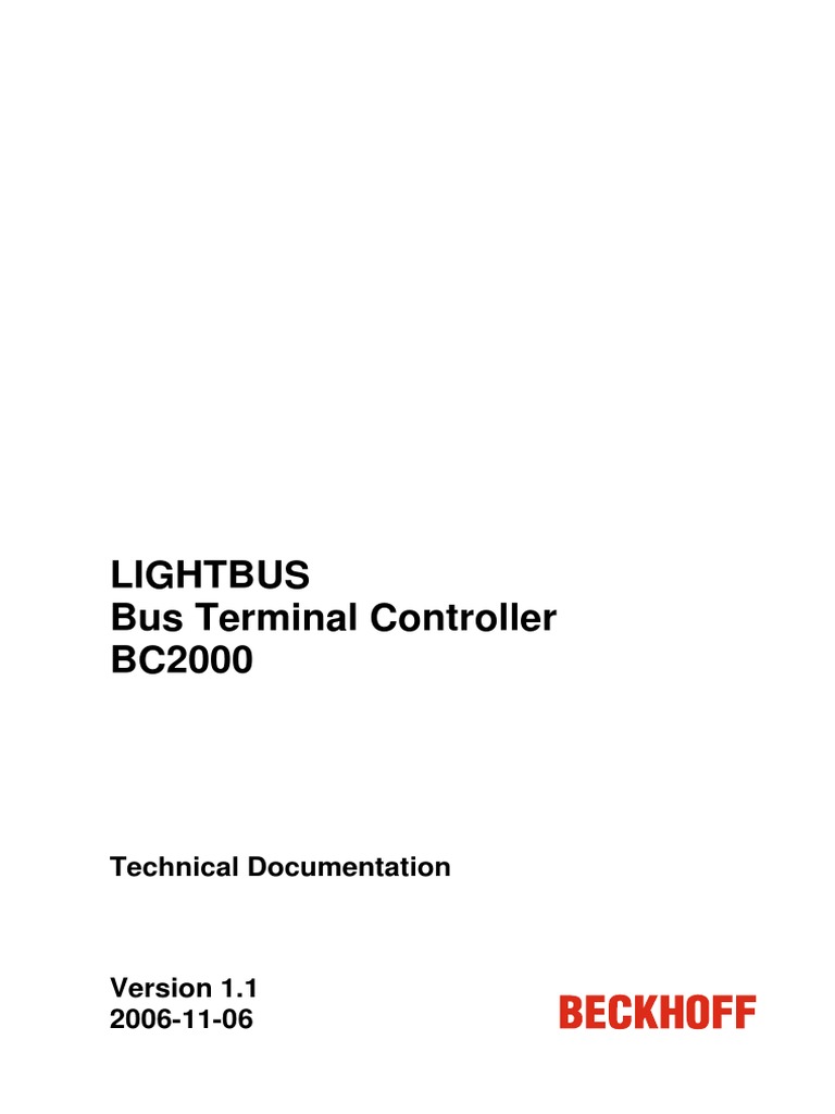 Lightbus Bus Terminal Controller BC2000: Technical Documentation | PDF | Electrical Connector ...