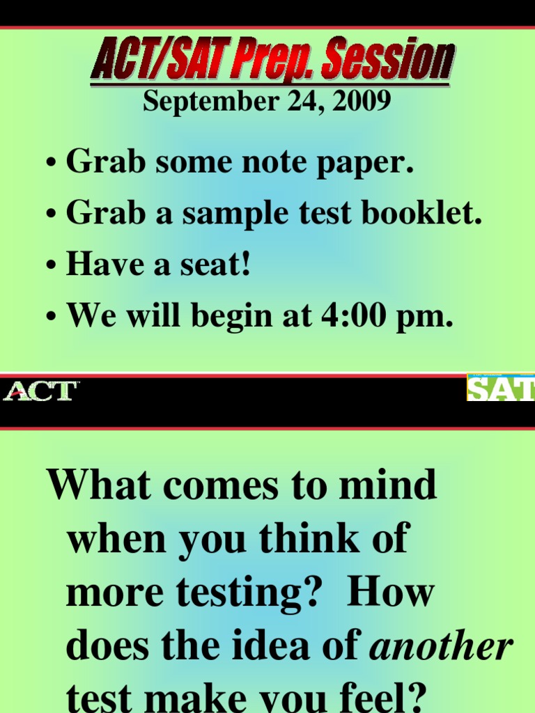 ACT/SAT Test Prep Strategies Guide | PDF | Act (Test) | Sat
