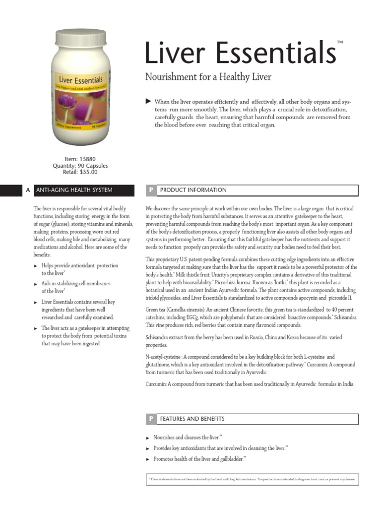 Liver Essentials: Nourishment For A Healthy Liver | PDF | Liver ...