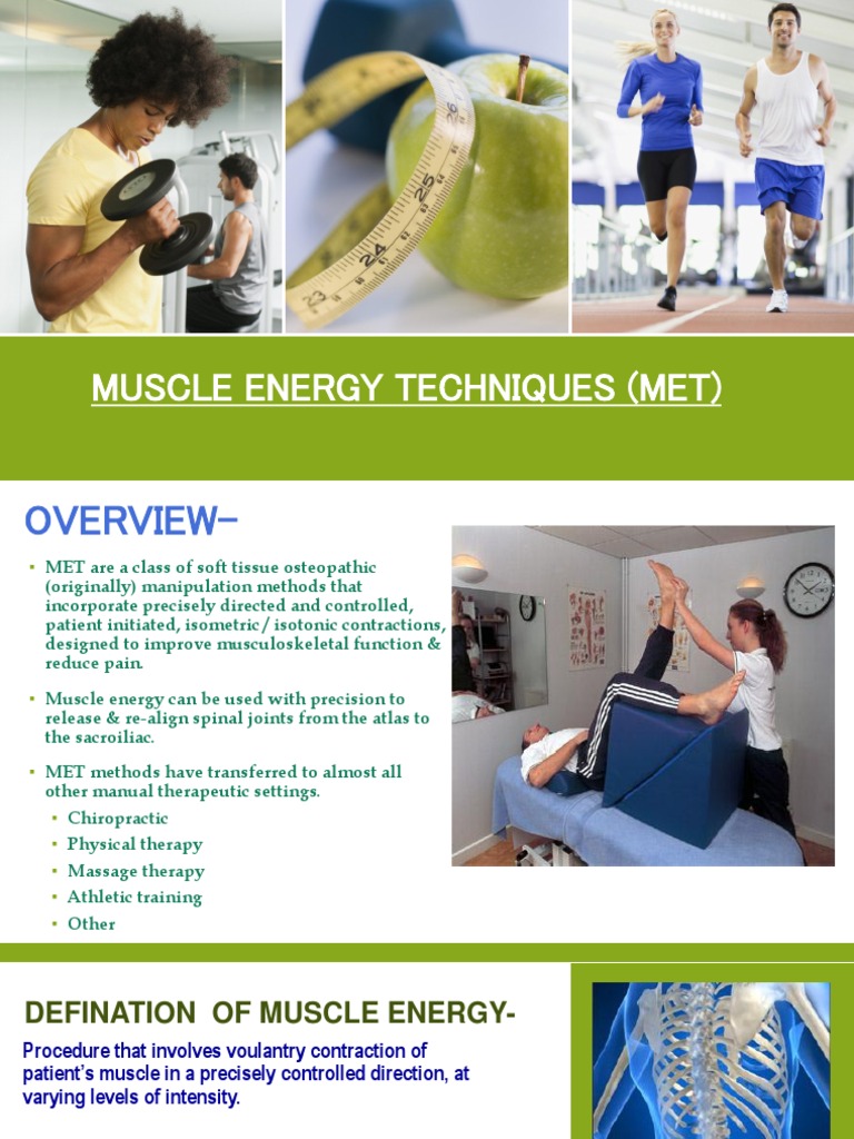 Muscle Energy Techniques Overview | PDF | Muscle Contraction | Muscle