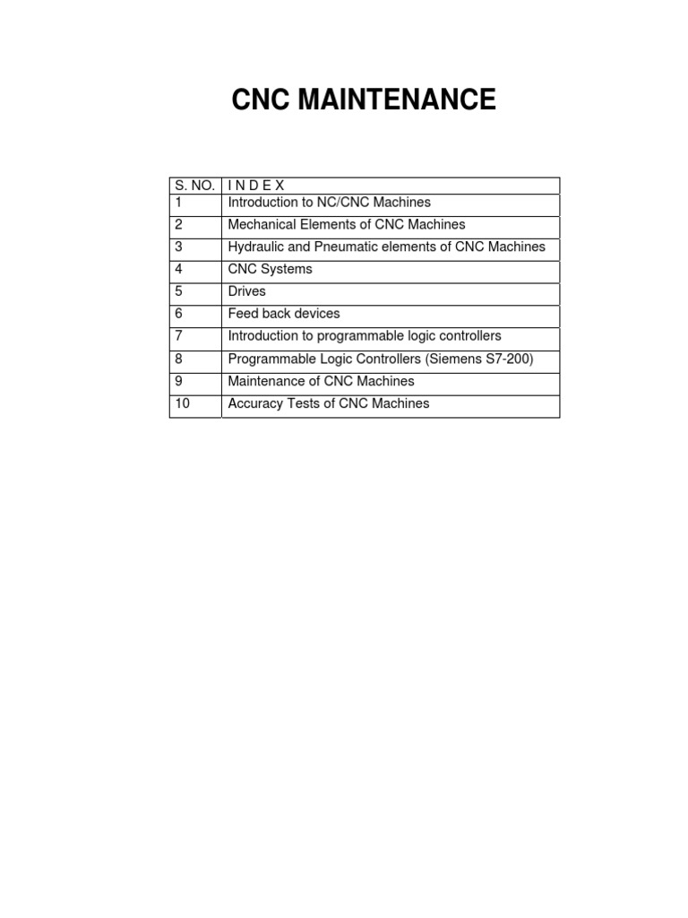 CNC Maintenance | PDF | Numerical Control | Cartesian Coordinate System