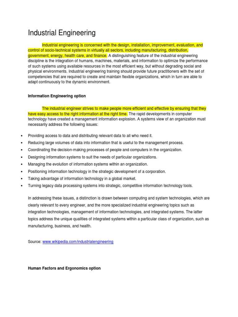 Industrial Engineering Article | PDF | Industrial Engineering | Engineering