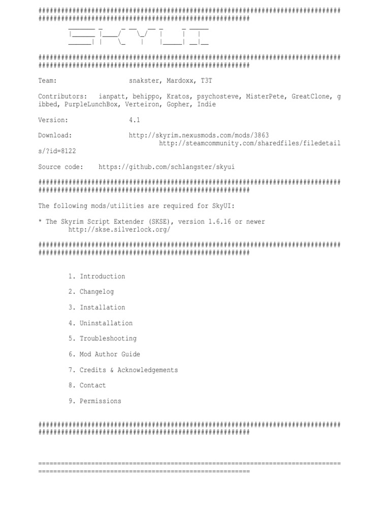 Readme - SkyUI | PDF | Directory (Computing) | Computer File