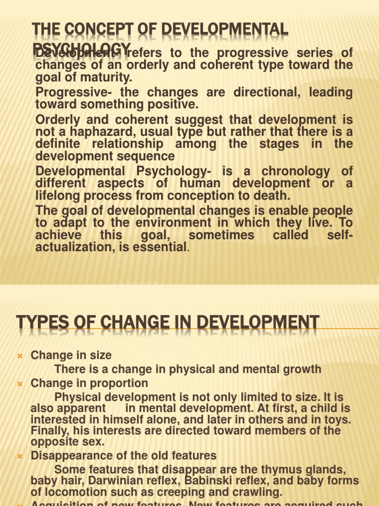The Concept of Developmental Psychology | PDF | Attitude (Psychology ...