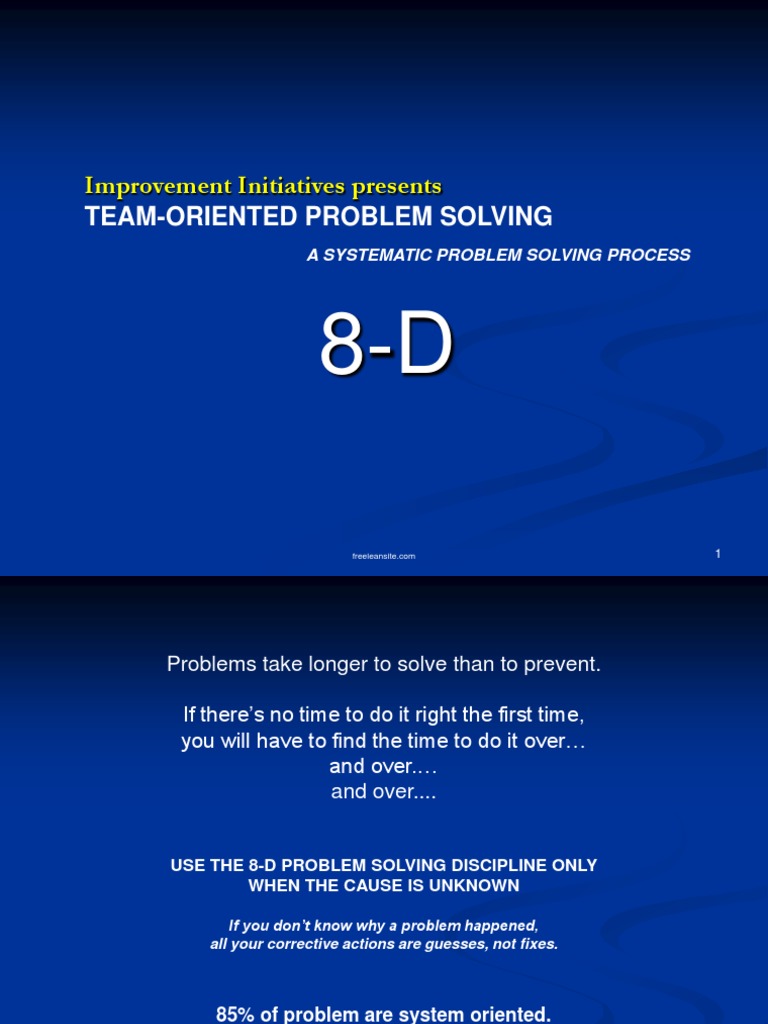 Improvement Initiatives Presents: Team-Oriented Problem Solving | PDF ...
