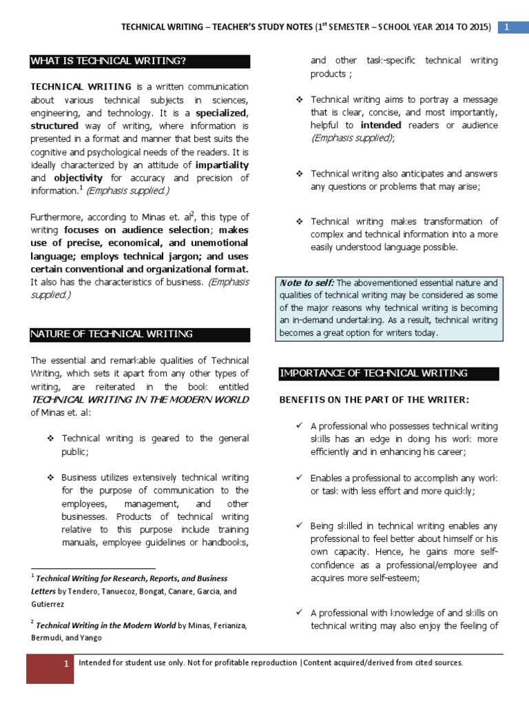 Technical Writing Notes (1st Series) | PDF | Accuracy And Precision ...