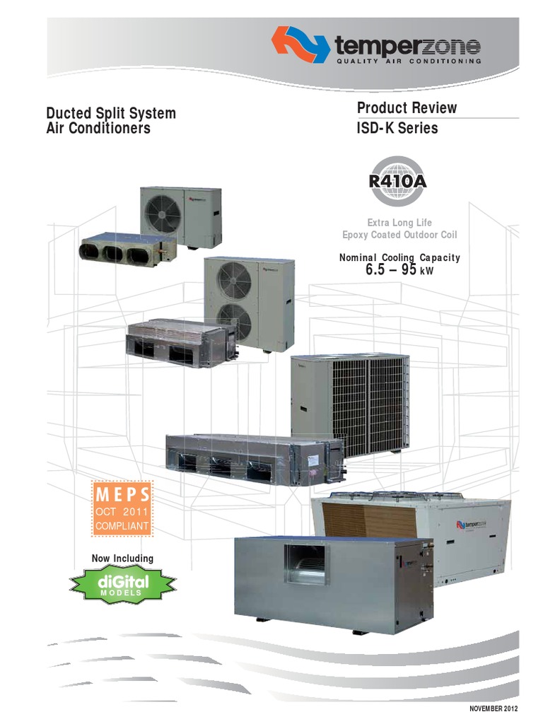 TEMPERZONE Ducted Split System Brochure | PDF | Air Conditioning | Hvac