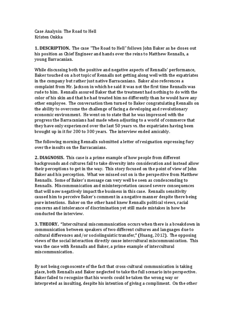 Mba633 Road To Hell Case Analysis | PDF | Business