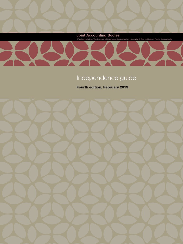 Independence Guide: Joint Accounting Bodies | Download Free PDF | Audit ...