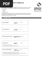 IGCSE Business 0450 Formula Booklet | PDF | Gross Margin | Net Income