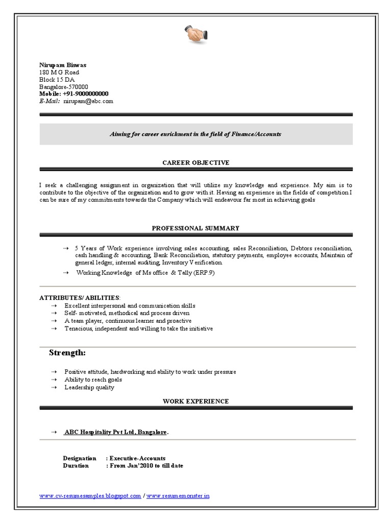 Bcom Graduate Resume | PDF