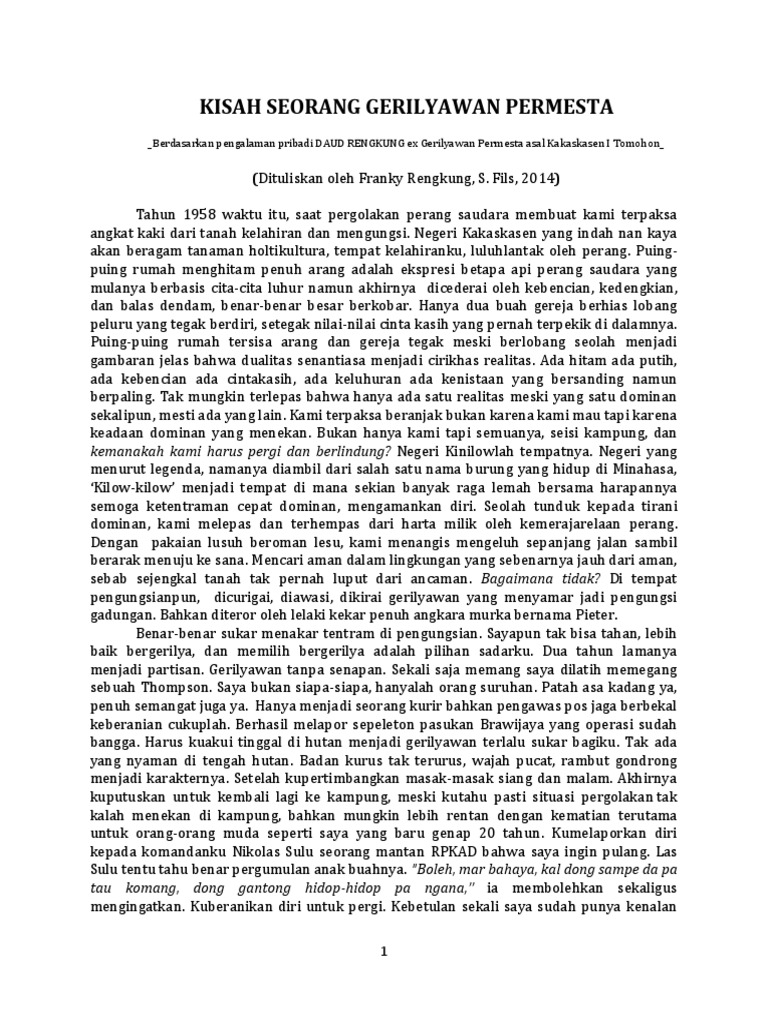 Kisah Seorang Gerilyawan Permesta | PDF