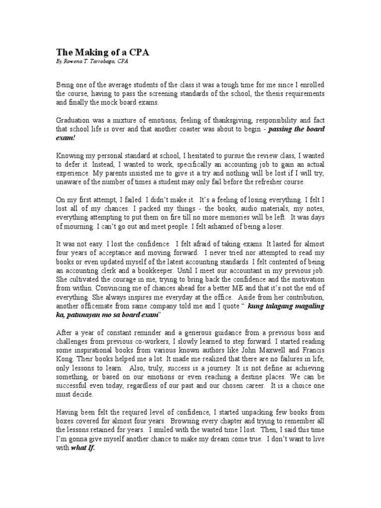 The Making of A CPA | PDF | Certified Public Accountant