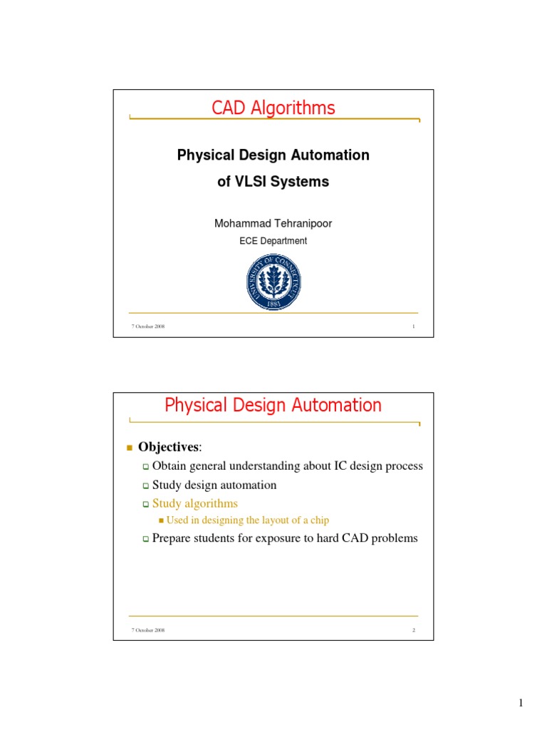CAD Algorithms: Physical Design Automation of VLSI Systems | PDF | Field Programmable Gate Array ...