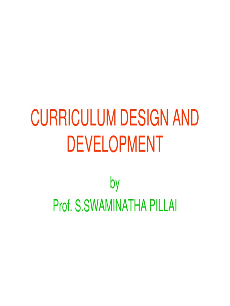 Curriculum Design and Development-1 | PDF | Wellness