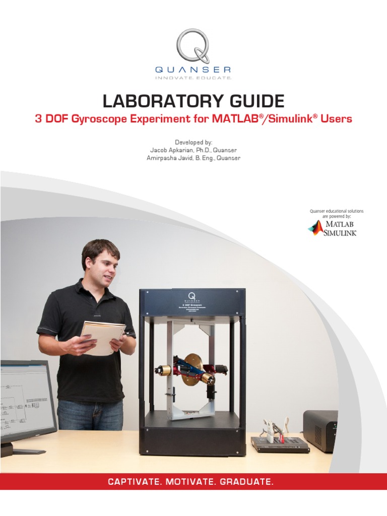 3 DOF Gyroscope Courseware Sample For MATLAB Users | PDF | Control ...