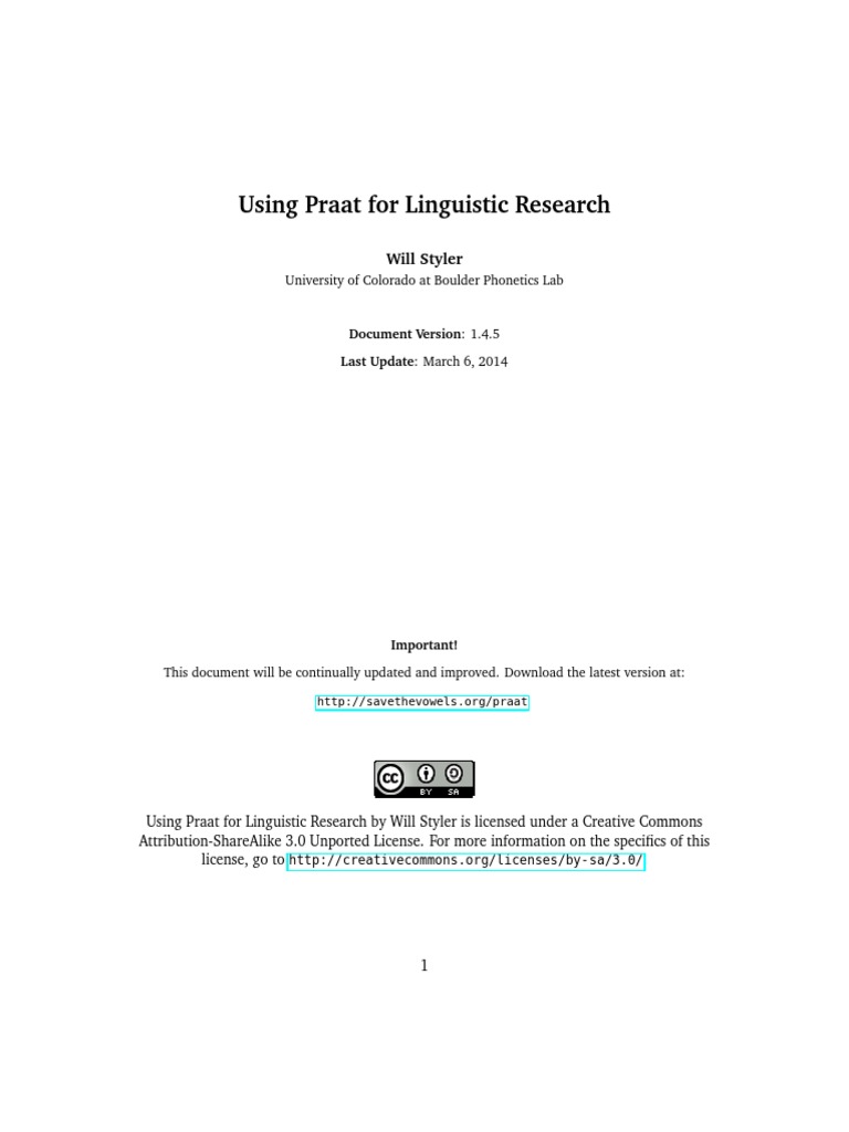 Praat Guide for Linguists | PDF | Amplitude | Pitch (Music)