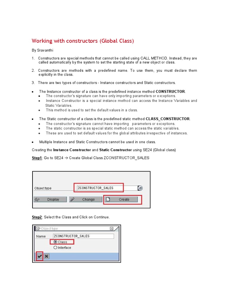 Working With Constructors Pdf Constructor Object Oriented Programming Programming