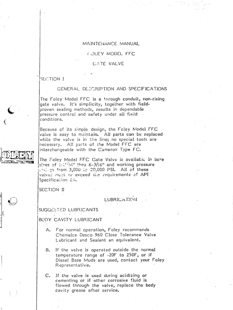 Foley Gate Valves | PDF
