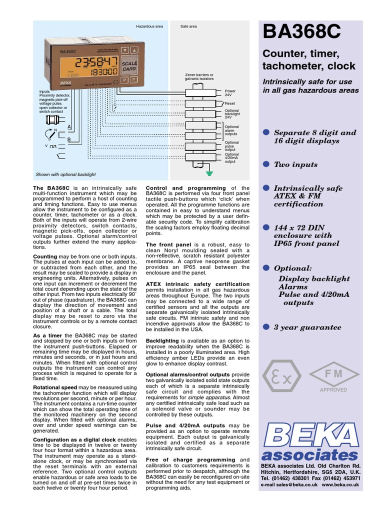 Intrinsically Safe Multi-Function Display | PDF | Switch | Electrical ...