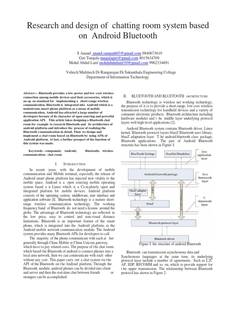 Chatting Room System | PDF | Bluetooth | Mobile Device