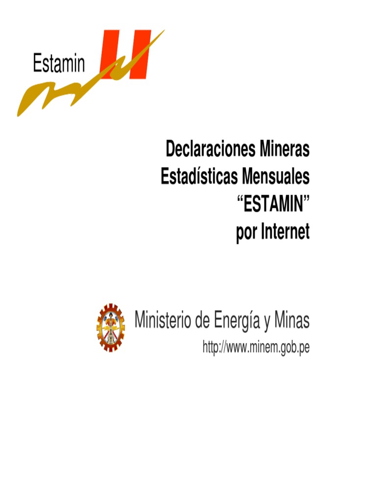 ESTAMIN Guia Usuario PDF | PDF | Minería | Contraseña